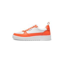 N91 Herren Sneaker "Bball M AB Herrensneaker", Gr. 42, orange, Kalbsleder, Schuhe, Turnschuh Leder handgefertigt, sportlicher Freizeitschuh Herren