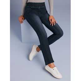 Damen Schlupfjeans, blau, Gr. 20, CREATION L PREMIUM, unifarben, 63% Baumwolle, 35% Lyocell, 2% Elasthan, Jeans