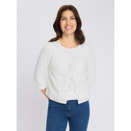 Classic Basics Damen Kurzweste, wei&szlig;, Gr. 52, unifarben, 100% Baumwolle, Westen