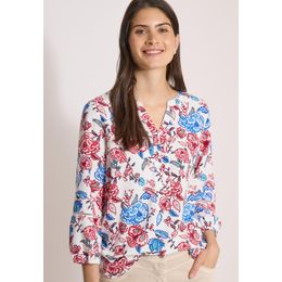 Cecil Damen Shirtbluse, bunt, Gr. M, gebl&uuml;mt, Stoff, 100% Viskose, Blusen, mit 3/4 &Auml;rmeln