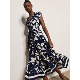 Apricot Damen Midikleid "Midikleid", blau, Gr. 34, gewebt, Obermaterial: 86% Viskose CV. 14% Nylon NY., Kleider, Gerafft