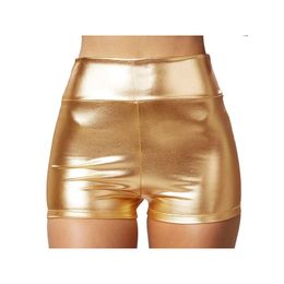TecTake Shorts, F&uuml;r viele Outfits und Anl&auml;sse, Hotpants im Metallic-Look | Gr.: XL