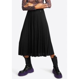 RICHROYAL Damen Plisseerock, schwarz, Gr. 34, Web, Obermaterial: 95% Polyester, 5% Elasthan, R&ouml;cke, mit elastischem Bund