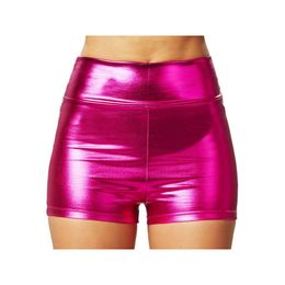 TecTake Shorts, F&uuml;r viele Outfits und Anl&auml;sse, Hotpants im Metallic-Look | Gr.: S