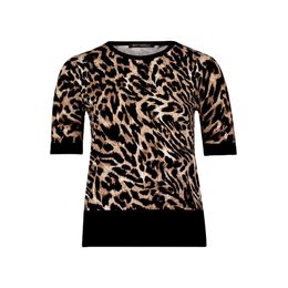 Betty Barclay Feinstrickpullover mit Animalprint in Schwarz/Beige | Gr.: 44