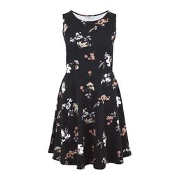 Beach Time Jerseykleid in schwarz-gebl&uuml;mt | Gr.: 38