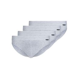Skiny 4er Pack Brasil Slip in silver melange | Gr.: L