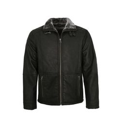 Redpoint Lederjacke Lammnubuk Kunstfell in Schwarz | Gr.: 64