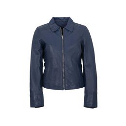 Jilani Lederjacke Lammnappa in Dunkelblau | Gr.: 46