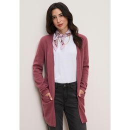 Tamaris Damen Strickjacke "mit Taschen, aus weicher Viskosemischung", rosa, Basic, Gr. 48, unifarben, Strick, Obermaterial: 50% Viskose, 28%