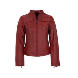 7eleven Lederjacke Lammnappa in Rot | Gr.: 40