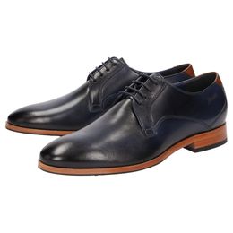 Sioux Herren Schn&uuml;rschuh "Geriondo-704", Gr. 44, blau, Obermaterial: 100% Kalbsleder CAL. 50% Rindsleder Leather cow. 50% Gummi rubber., Schuhe