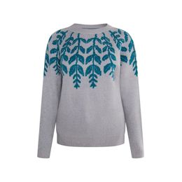 Albee Women Strick Pullover in Grau Mehrfarbig | Gr.: L