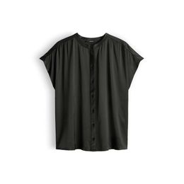 someday. Koralie Detail Shirt mit Satinoptik und Jersey-R&uuml;cken in Midnight Olive | Gr.: 36