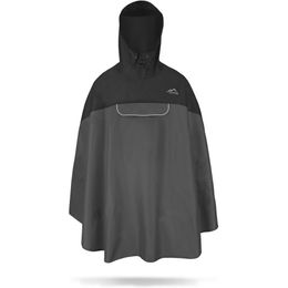 Normani Outdoor Sports Regenponcho Cherrapunji in Schwarz/Anthrazit | Gr.: 3XL