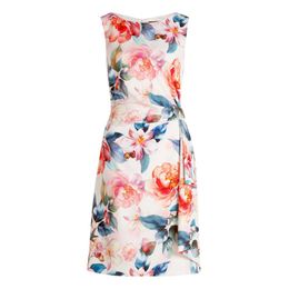 Vera Mont Cocktailkleid mit Blumenprint in Ros&eacute;/Red | Gr.: 34