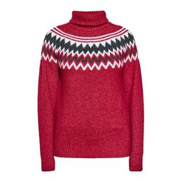 Albee Women Strickpullover in Dunkelrot Mehrfarbig | Gr.: XL