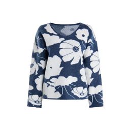 Albee Women Strickpullover in Marine Weiss | Gr.: xl-xxl