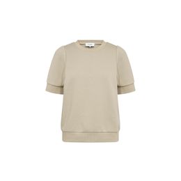Levete Room Damen Kurzarmhemd "Levete Room T-shirt LR-NUKA 19", beige, Gr. L, Obermaterial: 80% Baumwolle, 20% Polyester, Hemden