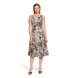 Vera Mont Damen Cocktailkleid "Damen mit Kellerfalten", schwarz-wei&szlig;, Gr. 42, Obermaterial: 90% Polyester, 10% Elasthan. Futter: 100% Polyester,