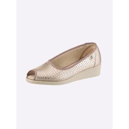 Casual Looks Damen Slipper, Gr. 40, beige, Textil, Schuhe