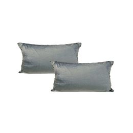 JACK 2er Set Teddy Flausch Kissen 30x50cm in grau | Gr.: 40x40 cm