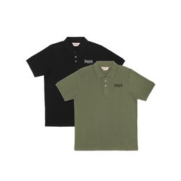Lonsdale Herren Poloshirt "LINGHOLME", gr&uuml;n, Gr. L, Jersey, Obermaterial: 100% Baumwolle, Shirts, 2er-Pack, mit Polokragen, aus Baumwoll-Jersey,