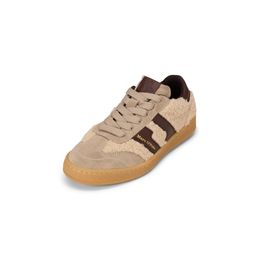 Marc O'Polo MARC O'POLO Damen Sneaker "aus Leder und Teddyfell", Gr. 38, beige, Obermaterial: 100% Polyester, unifarben, Schuhe