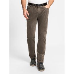 Br&uuml;hl BR&Uuml;HL Herren 5-Pocket-Hose, braun, Gr. 24, unifarben, 98% Baumwolle, 2% Elasthan, Hosen