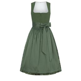 N&uuml;bler N&Uuml;BLER Damen Dirndl "Midi Dirndl Rezi", gr&uuml;n, Gr. 40, Obermaterial: 80% Baumwolle CO. 20% Leinen LI., Kleider