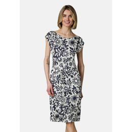 Ragwear Damen Sommerkleid "Taggien Print", blau, Gr. XL, Material: 95% Viskose, 5% Elasthan, Kleider, Leichtes, bequemes Midikleid mit Muster