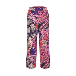 GOLDNER Damen 2-in-1-Hose "Kurzgr&ouml;&szlig;e Stretchbequeme Druck-Culotte LOUISA", rosa, Gr. 20, Obermaterial: 88% Polyester PES. 12% Elasthan EL., Hosen,
