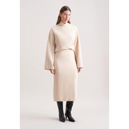 Seidensticker Damen Midirock, beige, Gr. M, unifarben, 80% Wolle, 15% Polyamid, 5% Kaschmir, R&ouml;cke