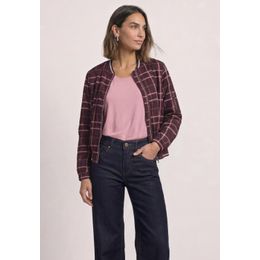 Street One Damen Blouson, rot, Gr. 36, Jacquardmuster, Stoff, 74% Viskose, 26% Polyester, Jacken, mit Elastiksaum