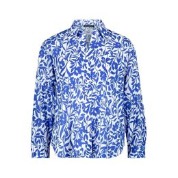 Betty Barclay Longbluse langarm in Wei&szlig;/Blau | Gr.: 46