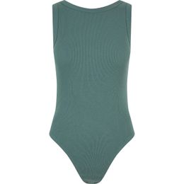 Urban Classics Damen Body "Urban Classics Damen Ladies Rib Tank Body", gr&uuml;n, Gr. XS, 95% Baumwolle, 5% Elasthan, Bodys