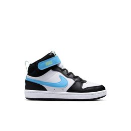Nike Sportswear M&auml;dchen Sneaker "COURT BOROUGH MID 2 (PSV)", Gr. 30wei&szlig;, football blau, schwarz, arctic gr&uuml;n, Leder, Synthetik, Schuhe, inspiriert