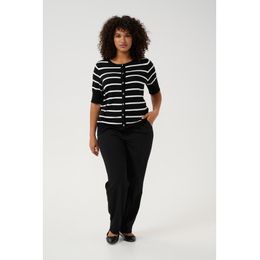 Kaffe curve Strickjacke KClizzy Regular fit in Black/Chalk Stripe | Gr.: L