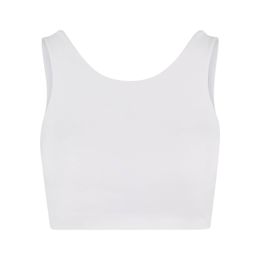 Urban Classics Damen Sport-BH "Urban Classics Ladies Sports Bra low back", Gr. XL, wei&szlig;, 80% Nylon, 20% Elasthan, BHs