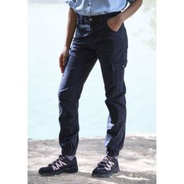 Damen Trekkinghose "Cargo Jeans Optik", schwarz, Gr. 34, VIVANCE ACTIVE BY LASCANA, unifarben, Obermaterial: 98% Baumwolle, 2% Elasthan, Hosen,