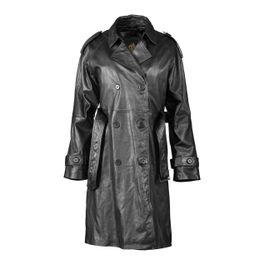 Apple of Eden Damen Wintermantel "Apple of Eden Ledermantel AOE-145", schwarz, Gr. 40, uni, Obermaterial: 100% Lammleder LEL. Futter: 100% Polyester