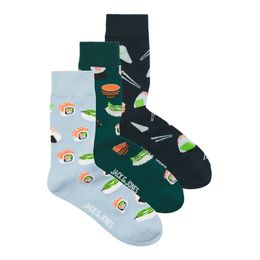 Jack & Jones Jack & Jones Socken 'JACRICE' Herren Gr&ouml;&szlig;e 41/46 navy / hellblau / gr&uuml;n