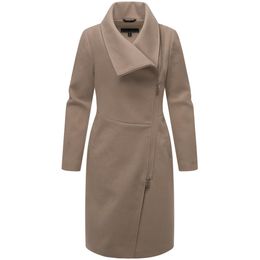 Navahoo Damen Kurzmantel "Samtrose 14", grau, Gr. XXL, Obermaterial: 90% Polyester, 10% Viskose. Innenfutter: 100% Polyester. &Auml;rmelfutter: 100%