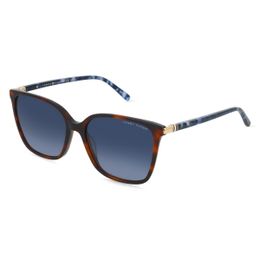 Tommy Hilfiger TH 2349/S | Damen-Sonnenbrille | Fassung: Vollrand, Cat Eye, Acetat, Havanna | Glasfarbe: Blau