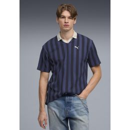 Puma Herren T-Shirt "CLASS RELAXED PINNACLE POLO", blau, Gr. XL, unifarben, Netz, Obermaterial: 60% Baumwolle, 40% Polyester, Shirts, Kurzarm-Design,