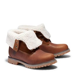Timberland Damen Winterboots "Timberland AUTHENTICMID WARM LINED WATERPROOF BOOT", Gr. 38, braun, Leder, Schuhe, Snowboots, Winterstiefel,