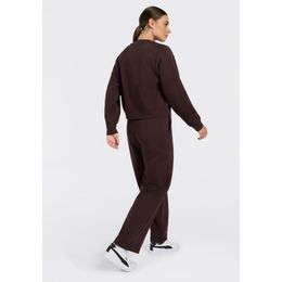 Puma Damen Trainingsanzug "LOUNGEWEAR STANDARD SWEAT SUITT FL CL", braun, Gr. M, unifarben, Fleece, Obermaterial: 66% Baumwolle, 34% Polyester,