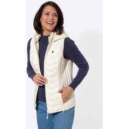 Casual Looks Damen Steppweste, beige, Gr. 36, unifarben, 100% Polyester, Wattierung:100% Polyester, Westen
