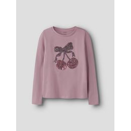 name it M&auml;dchen Langarmshirt "NKFKESSY PASTAR LS TOP BOX", rosa, Gr. 122, bedruckt, Jersey, Obermaterial: 100% Baumwolle, Shirts