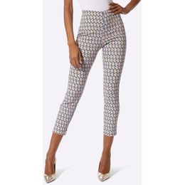 CR&Eacute;ATION L CREATION L Damen Webhose, bunt, Gr. 18, bedruckt, gemustert, mehrfarbig, 78% Viskose, 19% Polyamid, 3% Elasthan, Hosen